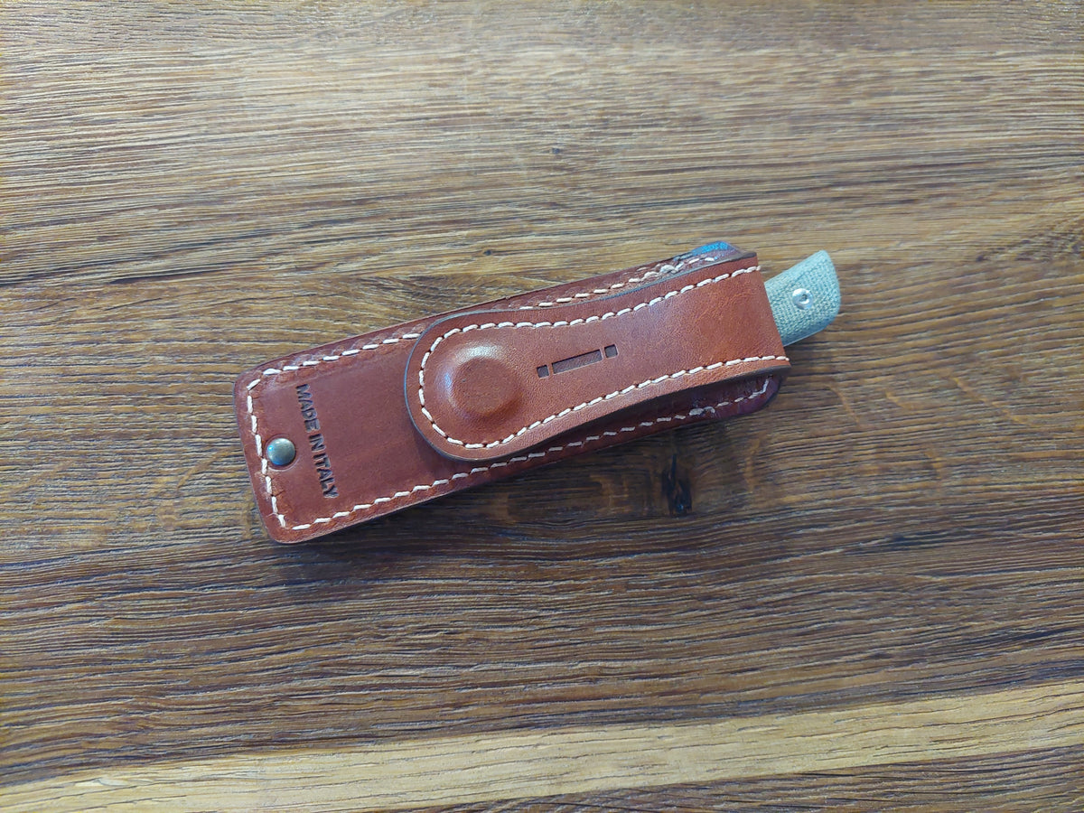 Straight Line Buster Green Micarta – Hnifur.is